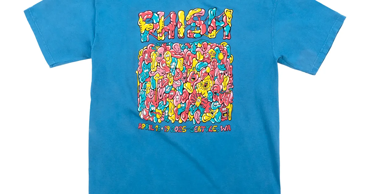 Phish Seattle Gum Wall Spring Tour 2025 Tee
