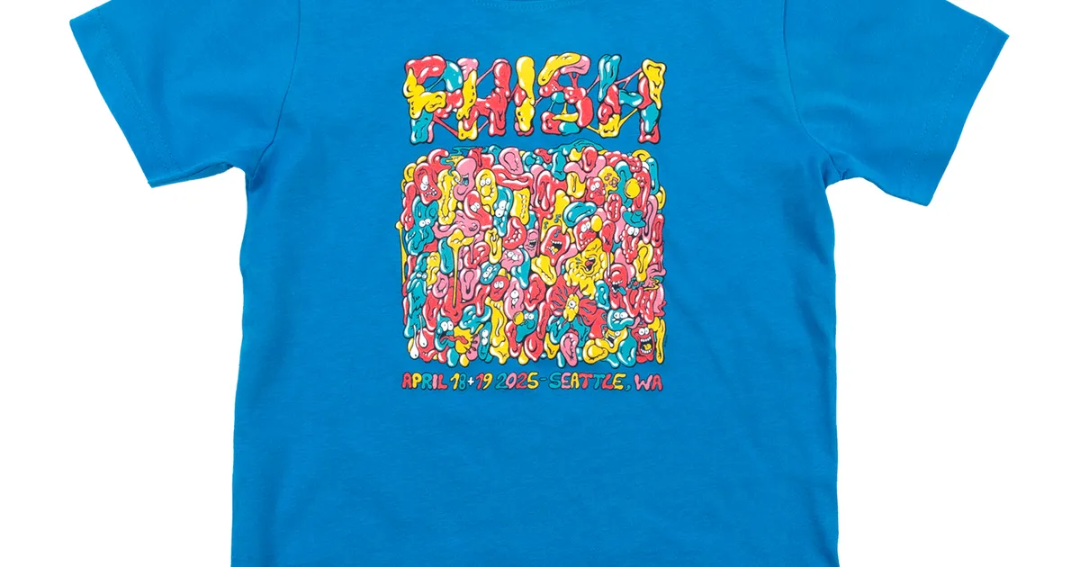 Phish Kids Seattle Gum Wall Spring Tour 2025 Tee