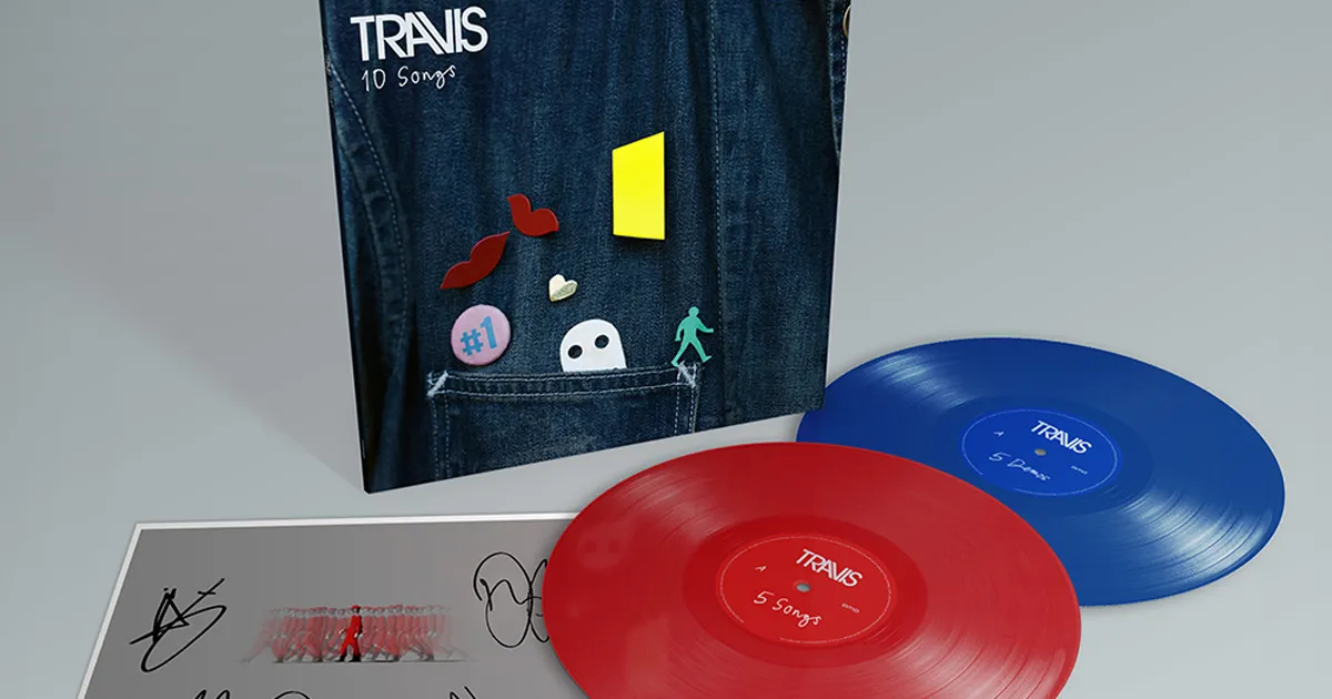 Travis 10 Songs - Deluxe Double Colored Vinyl + Signed Art Print ...