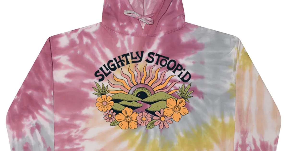 Slightly Stoopid Summer Eye Tie Dye Crop Hoodie