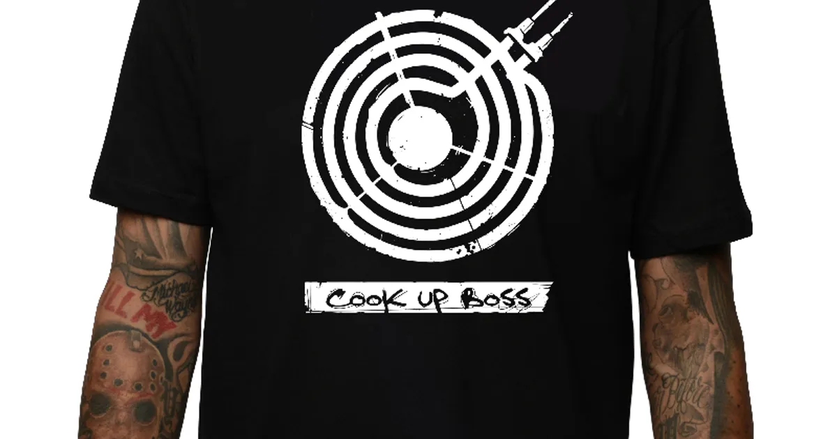 Slumerican Cook Up Boss Stove Eye Black Tee