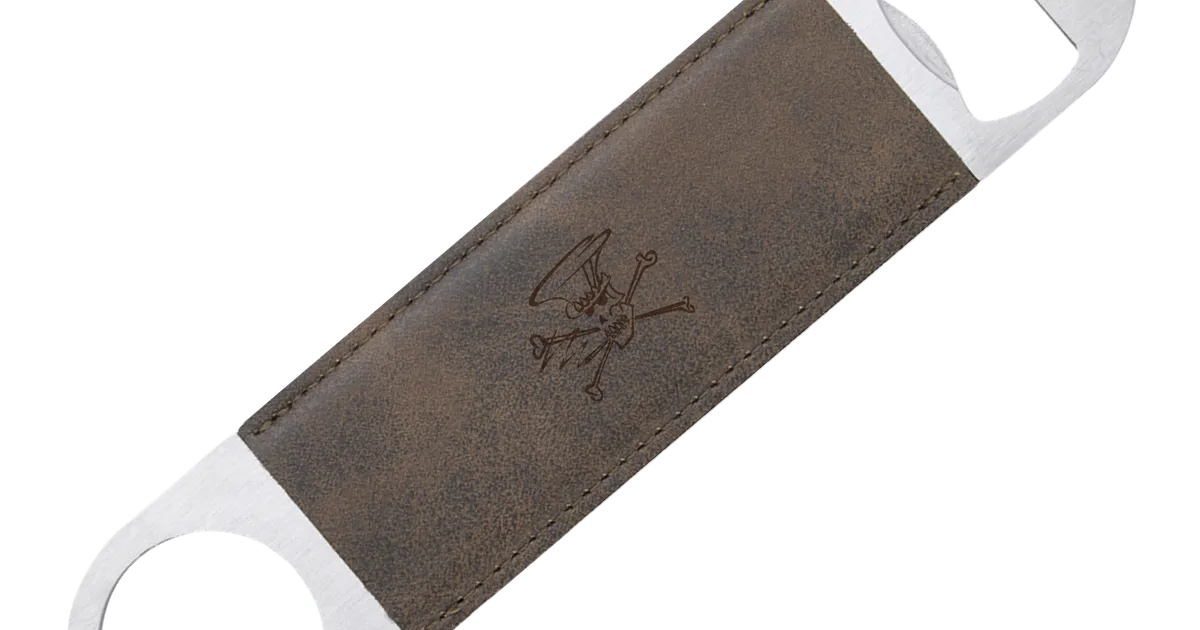 Slash Skully Brown Leather Bottle Opener