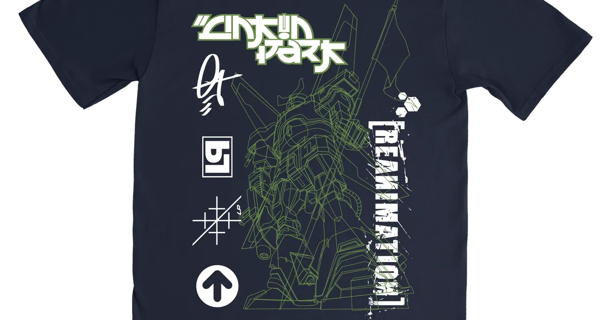 Linkin Park Reanimation Robot Sketch Navy Tee