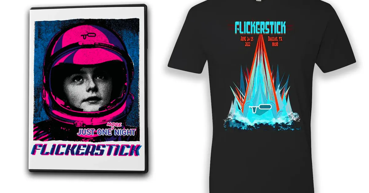 Flickerstick – Just One More Night Blue-Ray + Reunion Show Tee Combo Bundle
