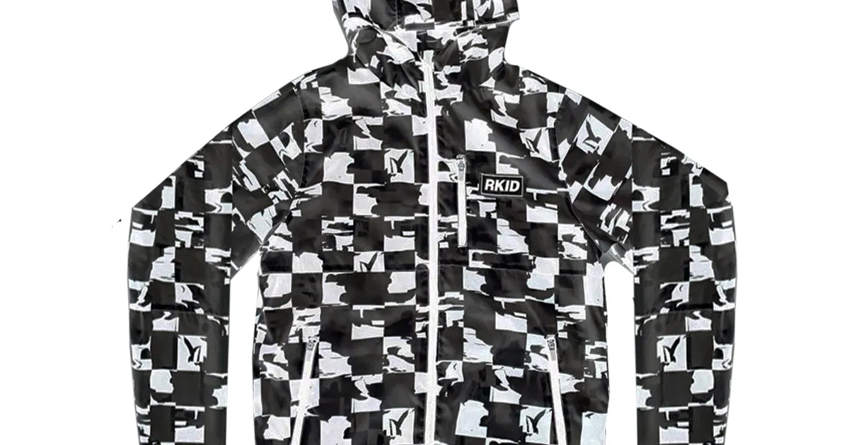 Liam Gallagher RKID Check Reversible Windbreaker Black/White