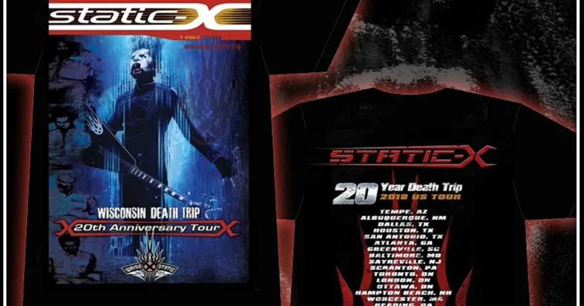 Static-X Xero Guitar Tee With Tour Dates
