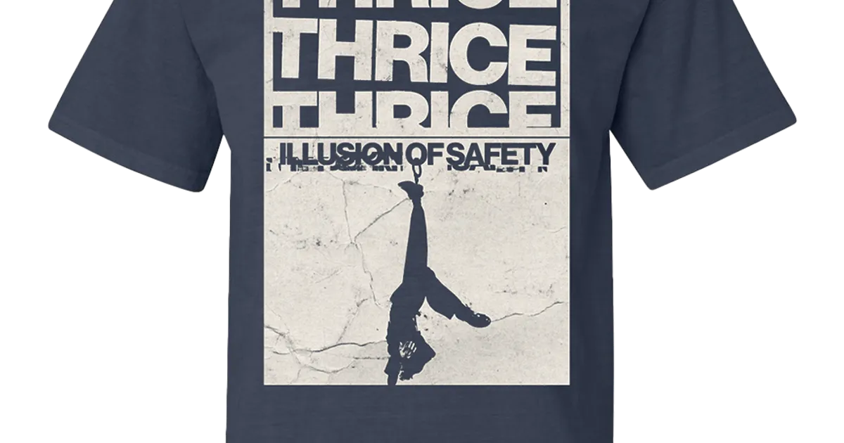 Thrice Hangman Discharge Denim Blue Tee